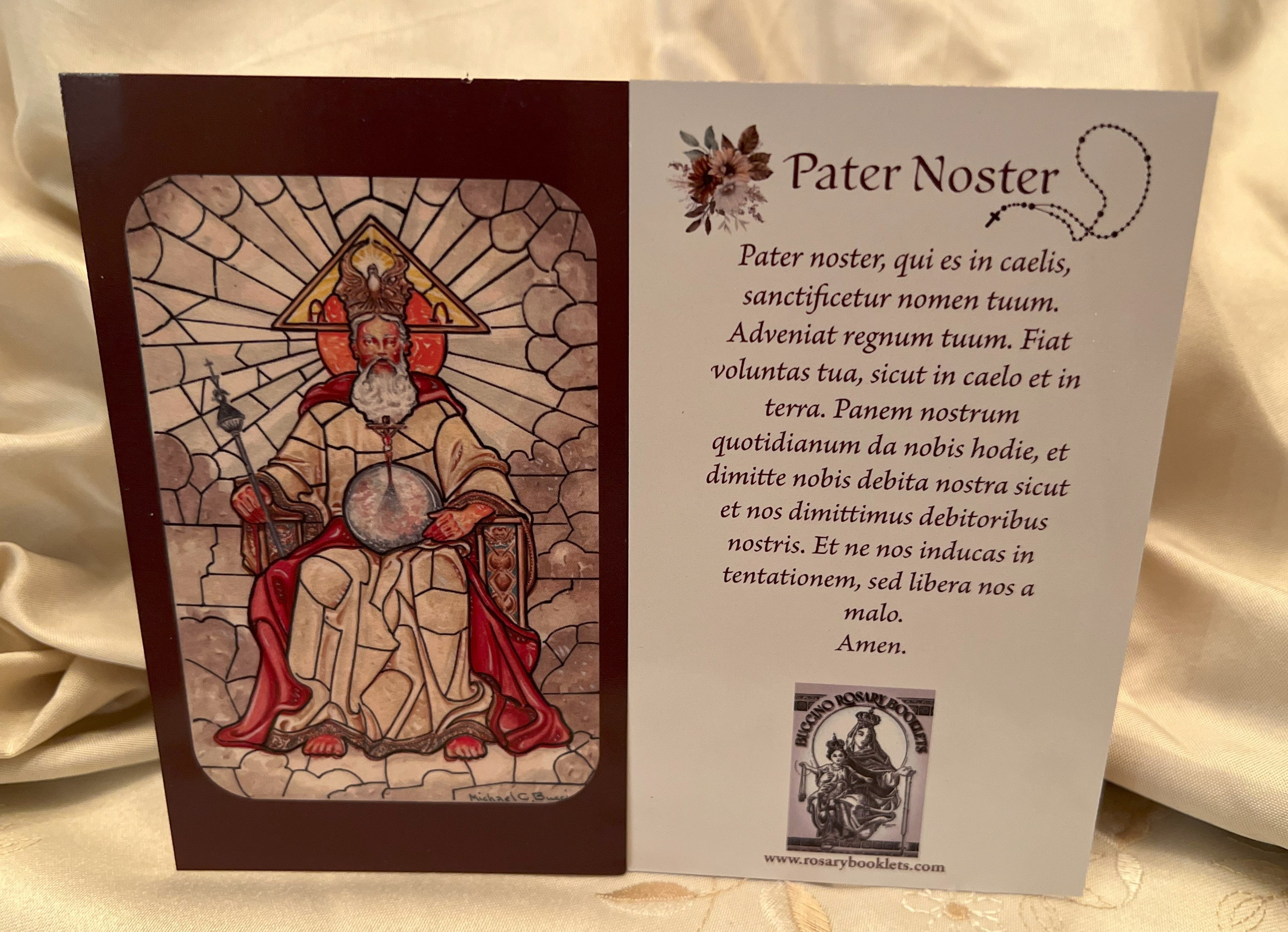 Pater Noster Prayer Card – Buccino Rosary Booklets